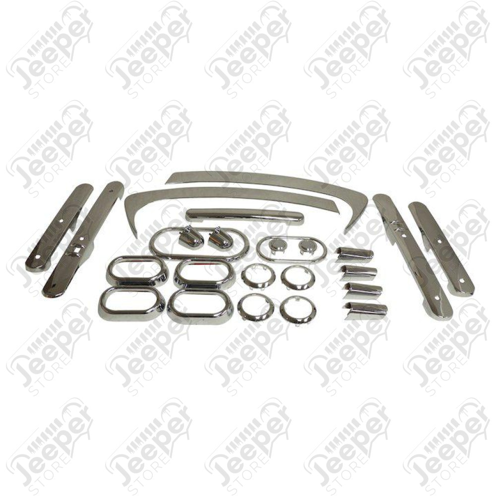 Complete Interior Trim Kit (4-Door; Chrome)