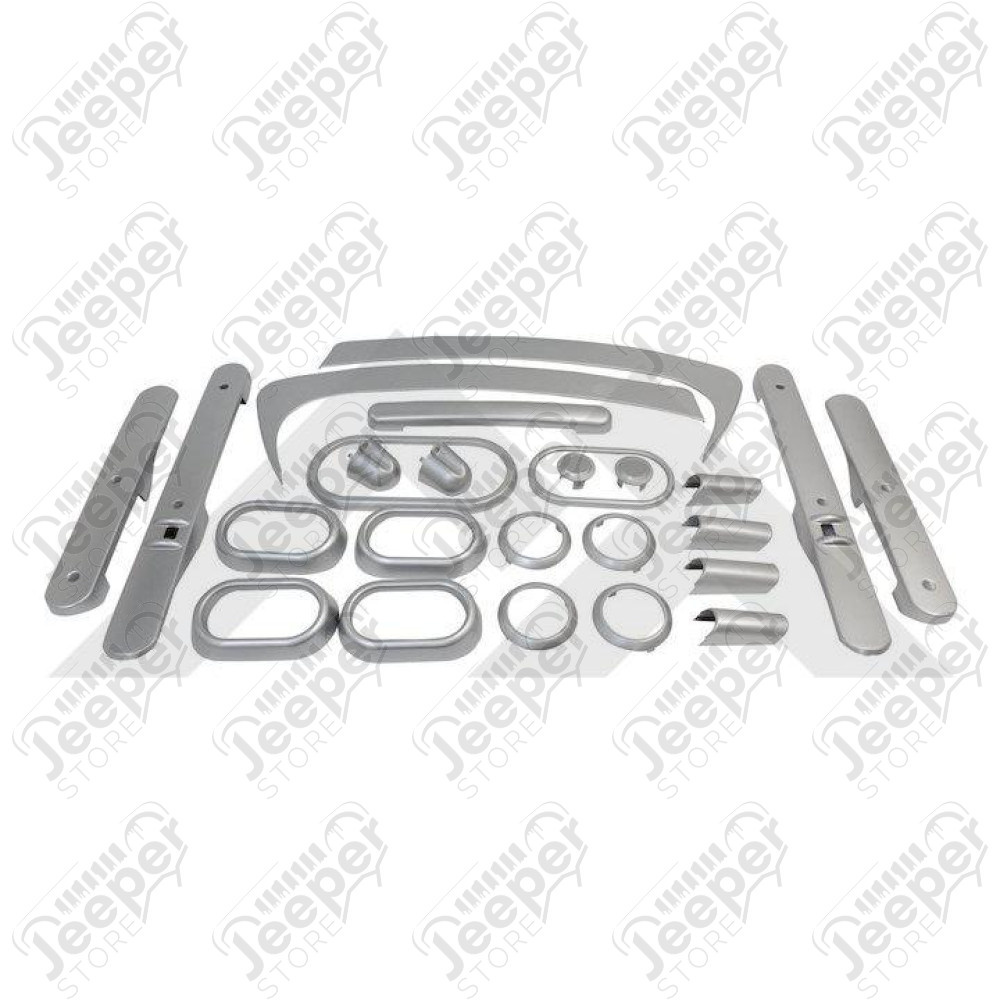 Complete Interior Trim Kit (4-Door; Brushed Silver)