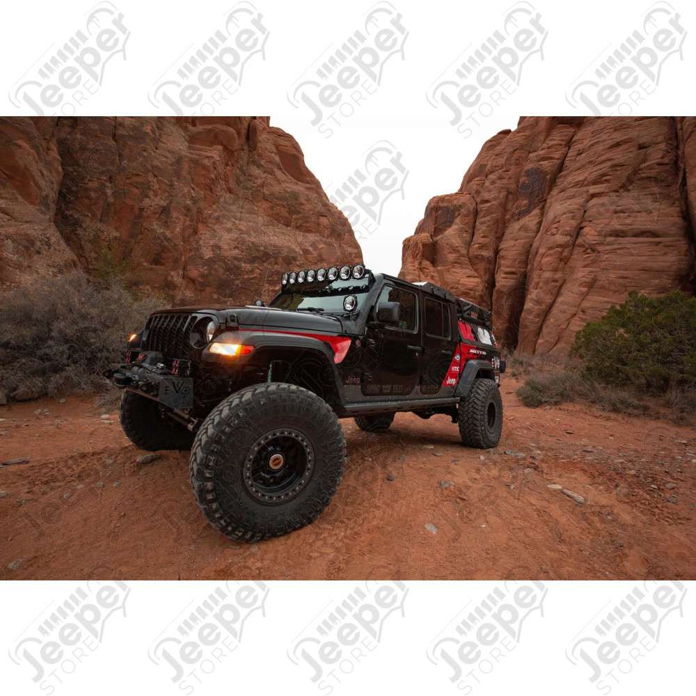 Rampe de 8 phares LED de 50" complète KC Hilites pour Jeep Wrangler JL