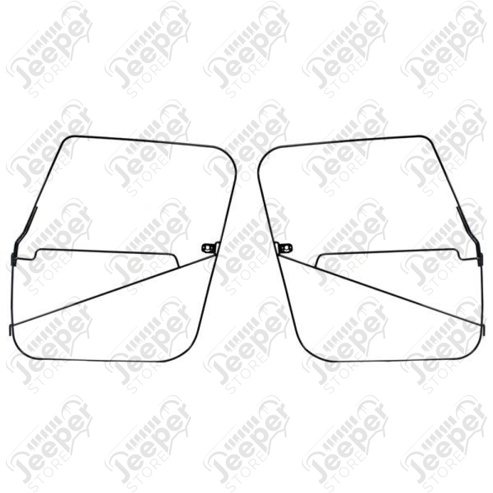 Door Frame Kit, Full, Soft Top; 76-86 Jeep CJ7