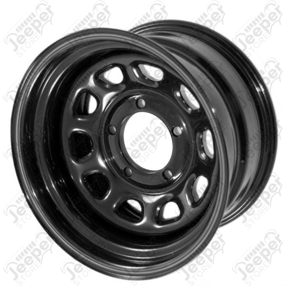 D Window Wheel, 15x8, Black, 5x5.5 Bolt Pattern