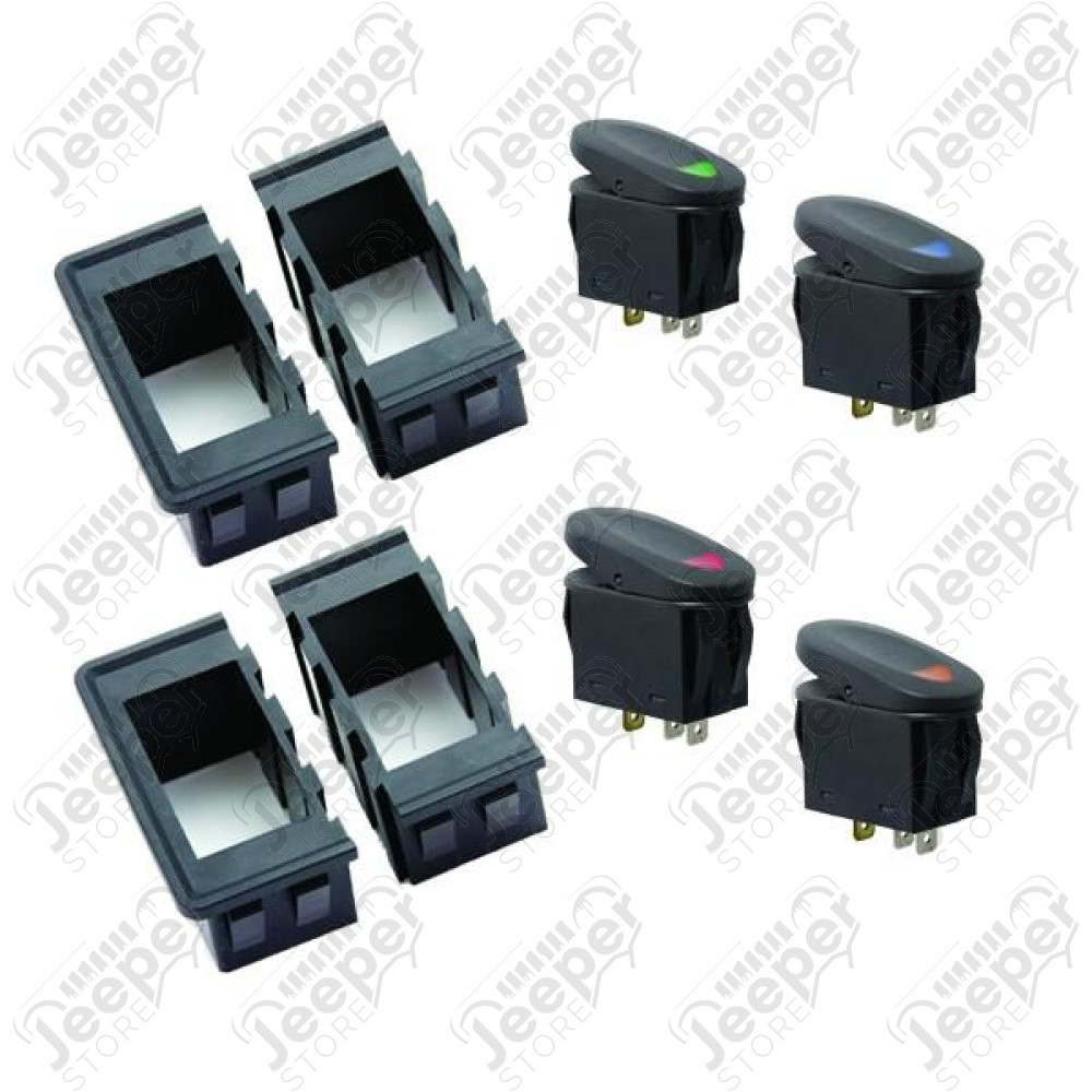 Switch Housing Kit, 8 Piece, Rocker Style Switches
